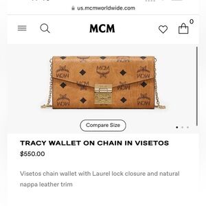 MCM | Bags | Mcm Tracy Wallet On Chain In Visetos | Poshmark
